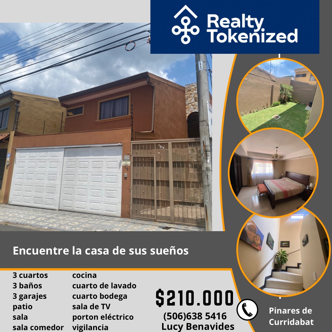 Se vende casa de dos plantas con acabados finos y muy iluminada – Realty Tokenized